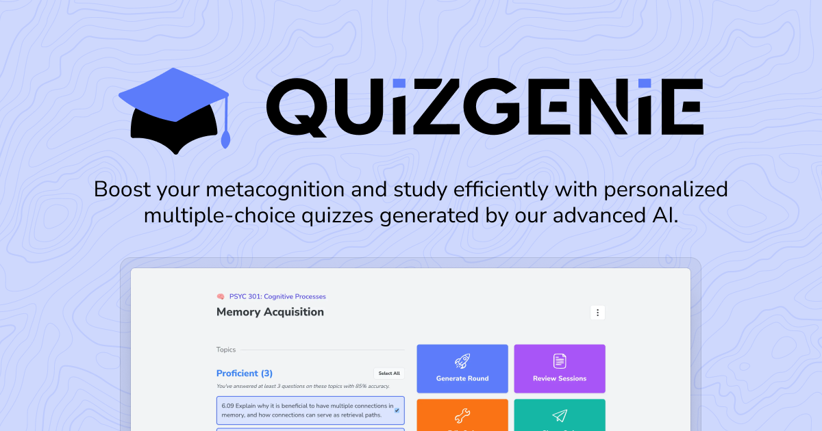 QuizGenie — Study smarter, not harder